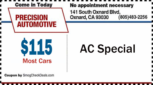 $29.75 Smog Check Oxnard | Precision Automotive | Call: (805) 483-2256